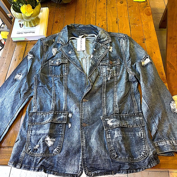 Giovanco | Jackets & Coats | Light Weight Blazer Jean Jacket Never Been ...